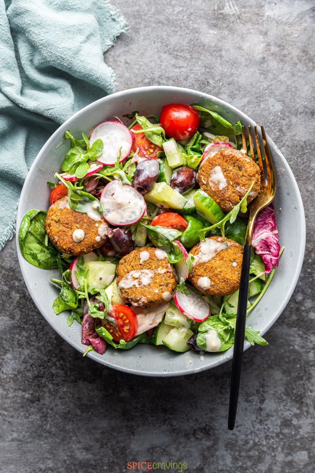 Falafel Salad - Spice Cravings