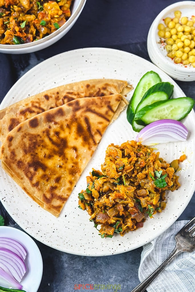 Baingan Bharta (Roasted Eggplant Mash) - Spice Cravings