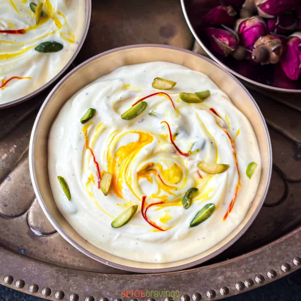 Shrikhand With Greek Yogurt (Indian Sweetened Yogurt) - Spice Cravings